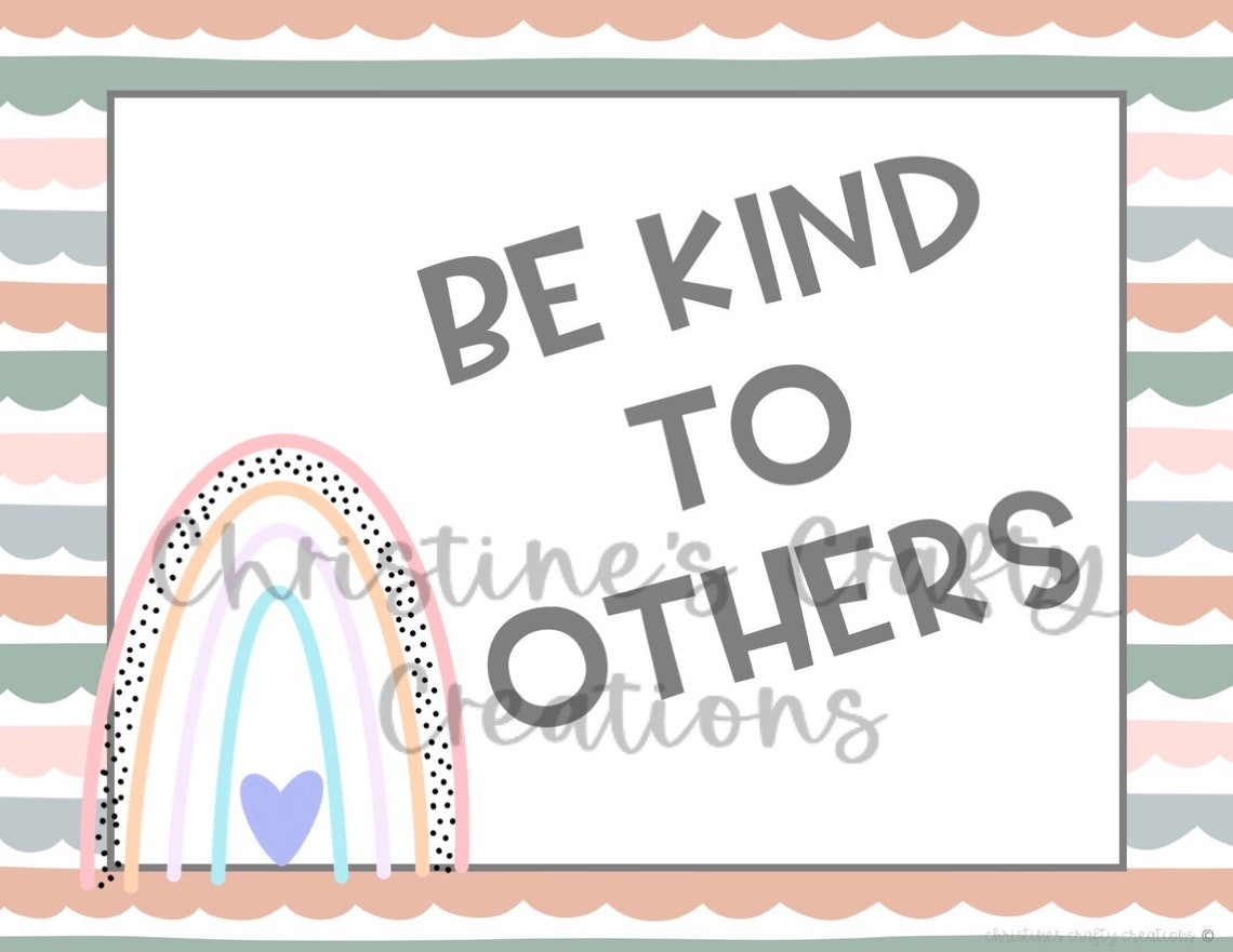 BOHO Classroom Rules Posters L Editable - Etsy