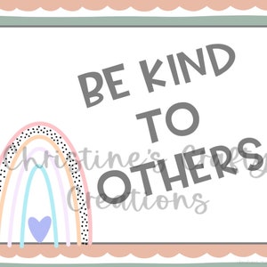 BOHO Classroom Rules Posters L Editable - Etsy