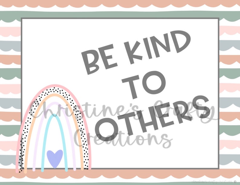 BOHO Classroom Rules Posters L Editable - Etsy