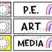 Bright Rainbow Boho Schedule L Editable - Etsy