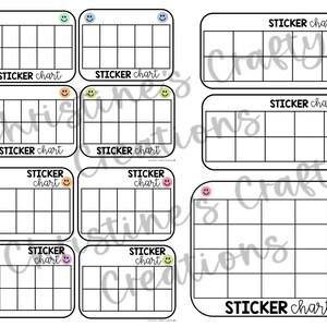 Retro Daisy Sticker Chart L Editable - Etsy