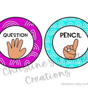 Bright Rainbow Boho Hand Signals L Multicultural and Editable - Etsy