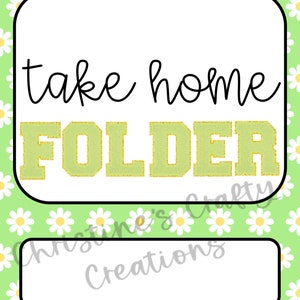 Retro Daisy Folder Covers L Editable - Etsy