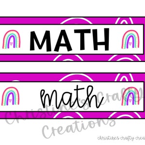 Bright Rainbow Boho Learning Targets Posters L Editable - Etsy