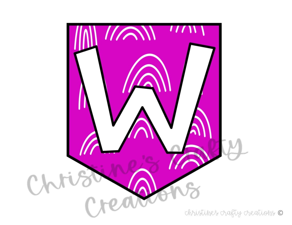 Bright Rainbow Boho Welcome Sign L Editable Door Name Labels L Bulletin ...