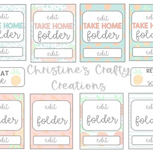 Pineapple Student Folder Covers L Editable - Etsy