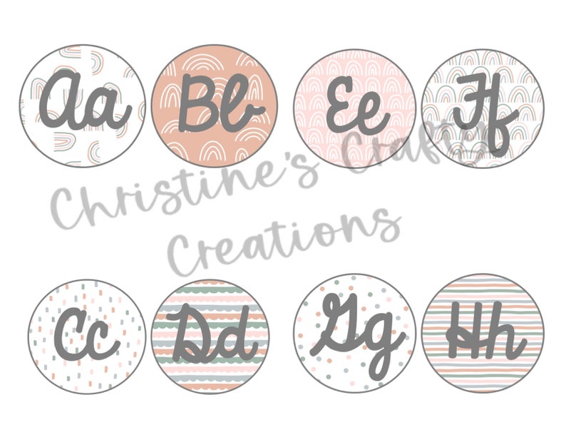 BOHO Word Wall Letters - Etsy