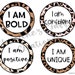 Leopard Affirmation Circles - Etsy