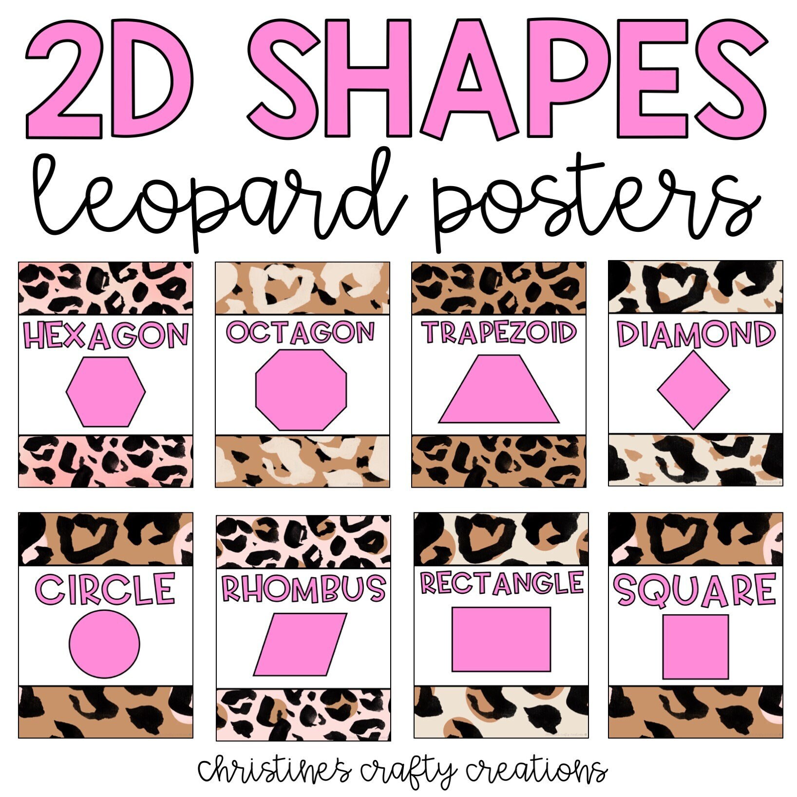 Leopard 2D Shape Posters - Etsy