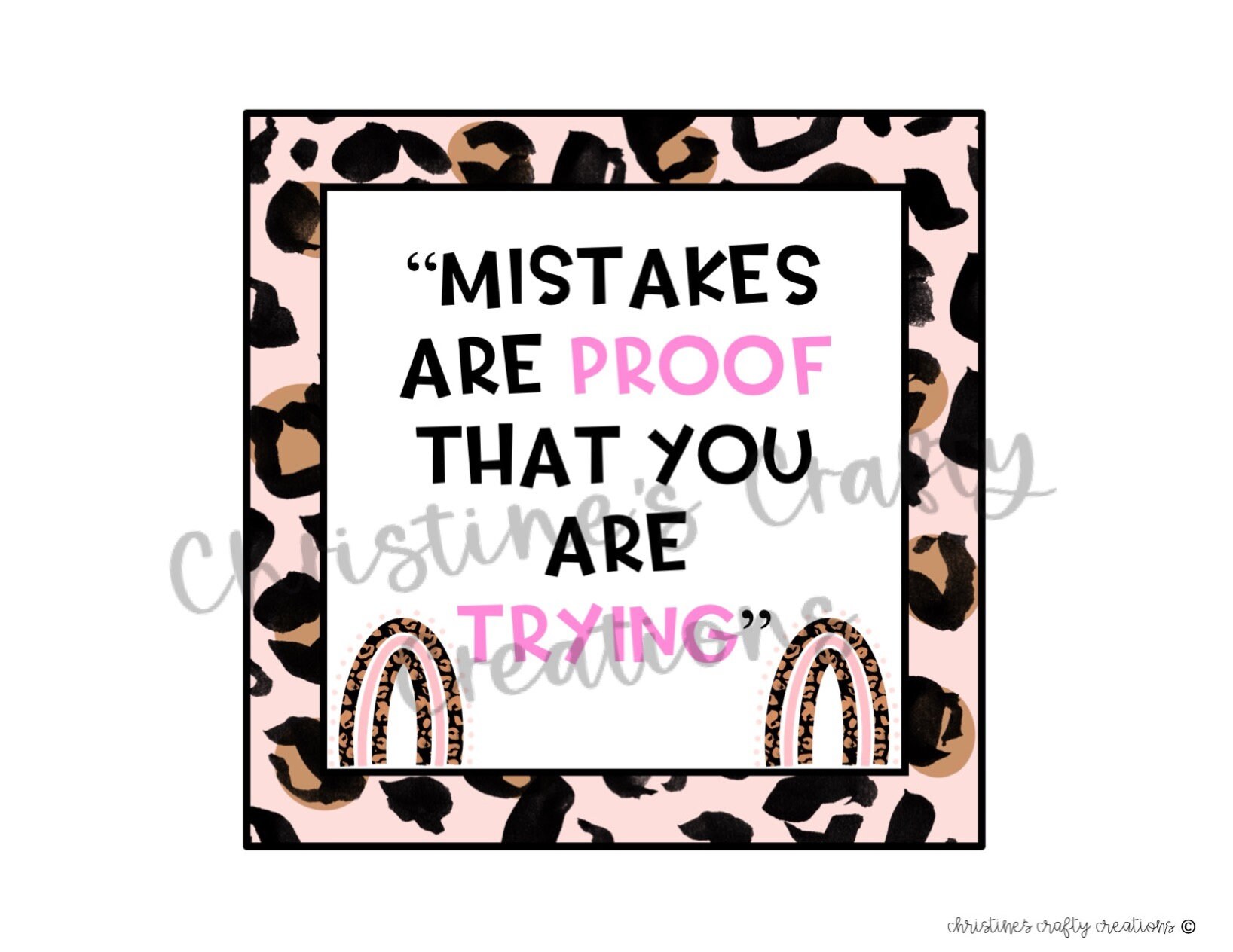 Leopard Growth Mindset Posters - Etsy