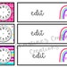 Bright Rainbow Boho Schedule L Editable - Etsy