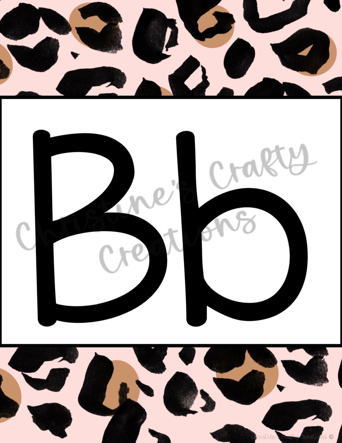 Leopard Alphabet Posters - Etsy