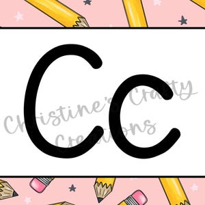 Coquette Bows and Pencils Alphabet Posters - Etsy