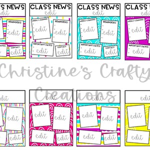 Bright Rainbow Boho Newsletter Templates L Editable - Etsy