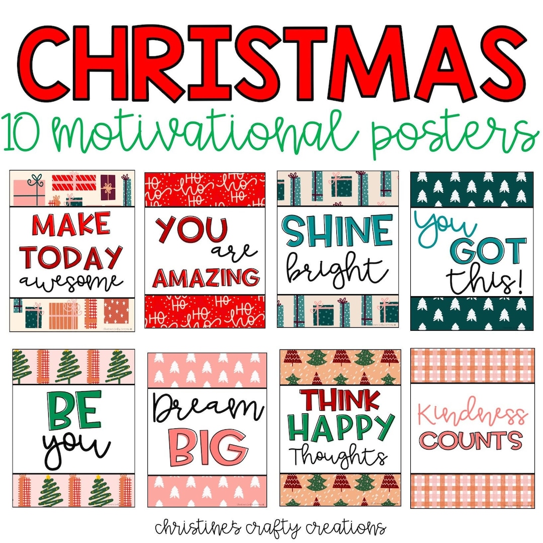 Christmas Motivational Posters - Etsy