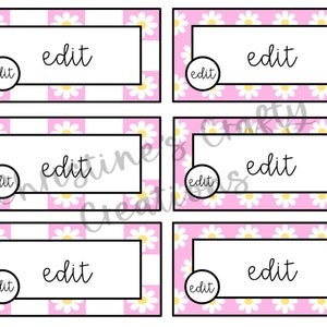 Retro Daisy Birthday Chart L Editable - Etsy