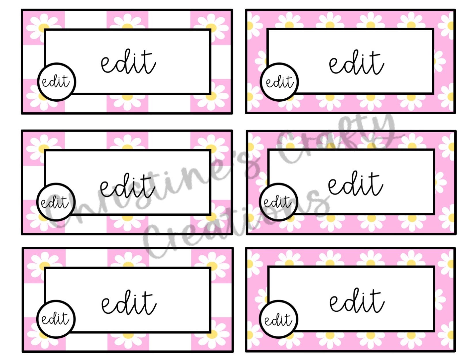 Retro Daisy Birthday Chart L Editable - Etsy