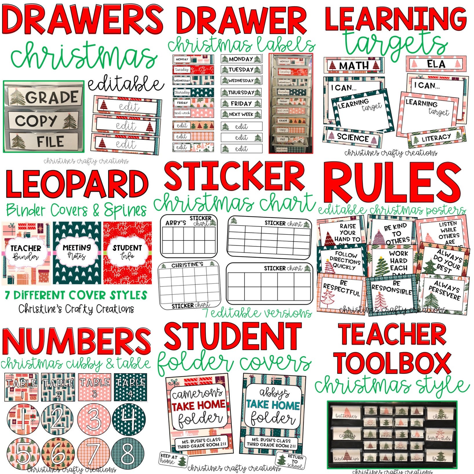 Christmas Classroom Decor Bundle - Etsy