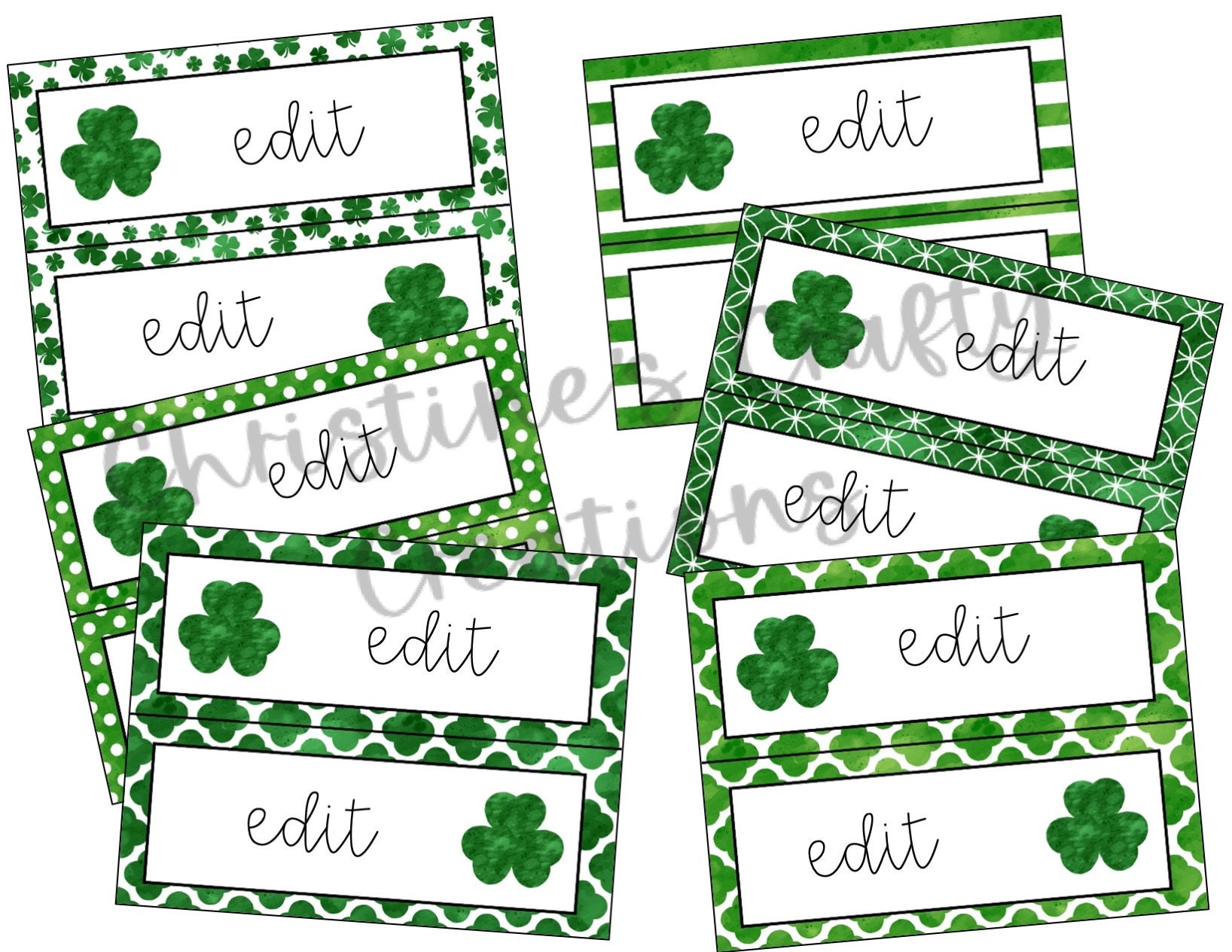 St. Patrick's Day Name Tags - Etsy