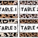 Leopard Table and Cubby Numbers - Etsy