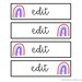 Bright Rainbow Boho Drawer Labels L Editable - Etsy