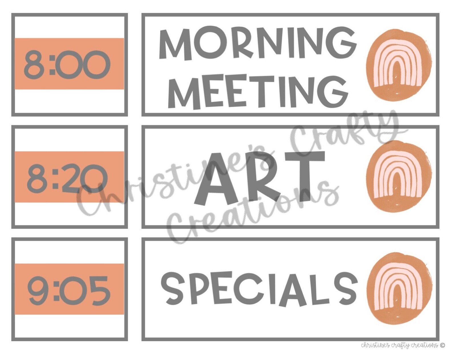 Rustic Boho Daily Schedule L Editable - Etsy