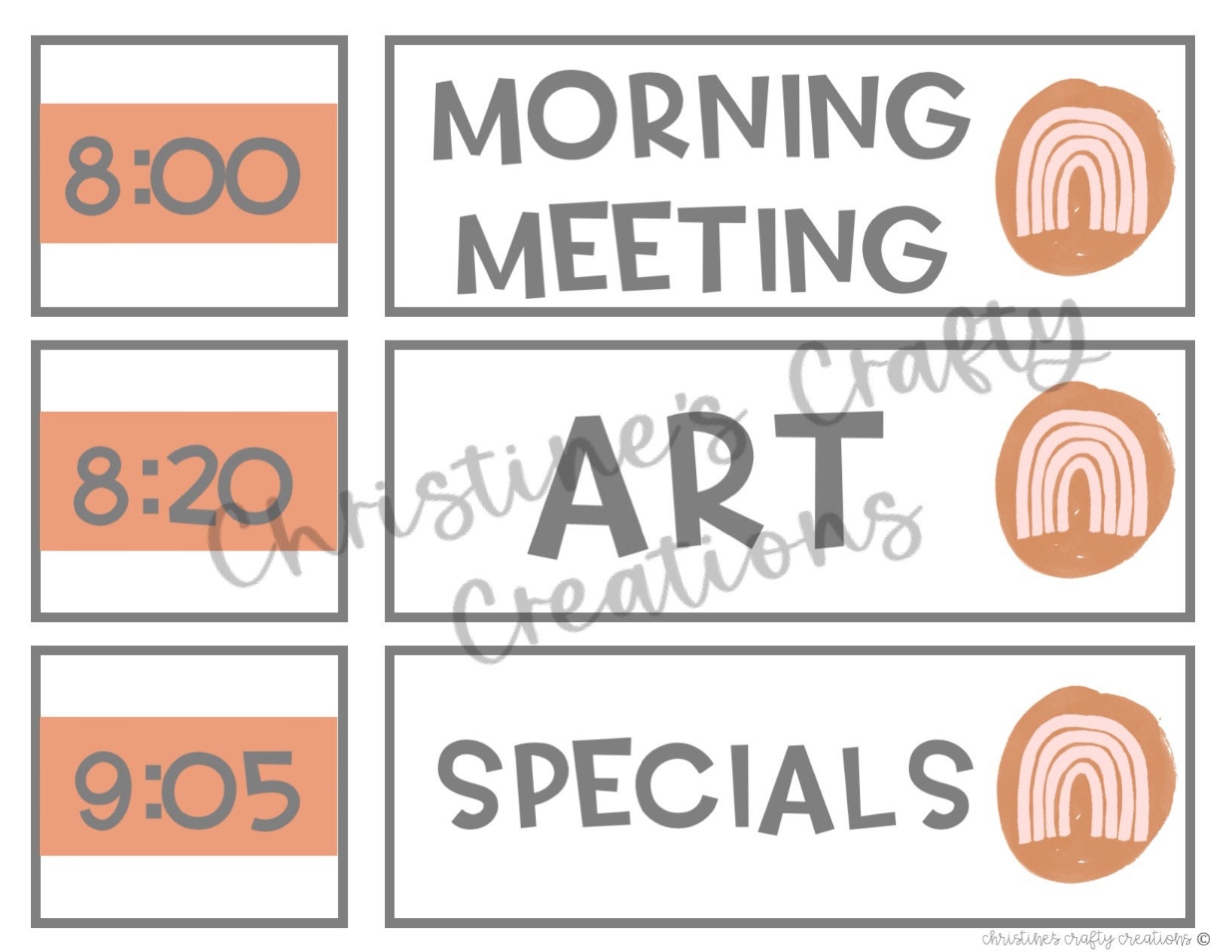 Rustic Boho Daily Schedule L Editable - Etsy