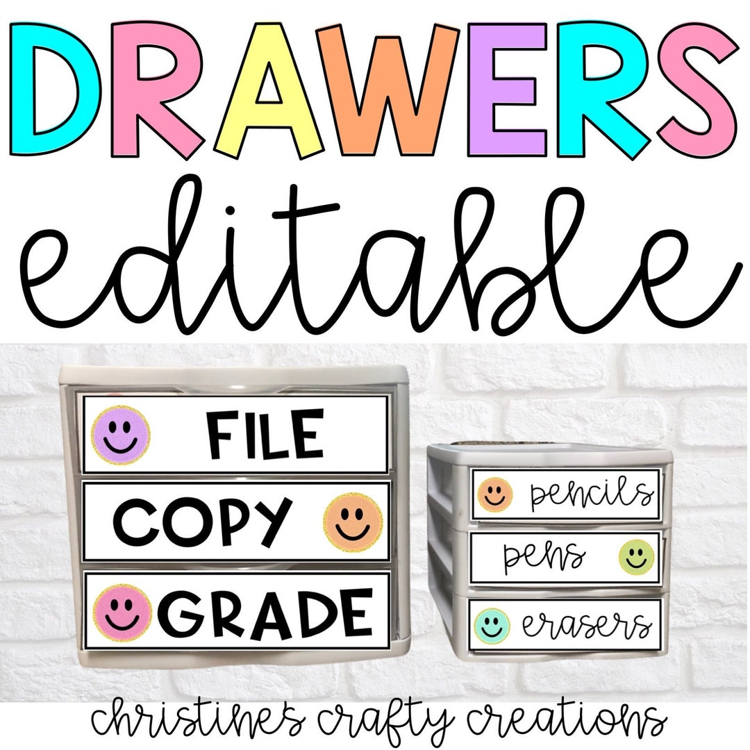 Groovy Leopard and Dalmatian Drawer Labels L Editable - Etsy