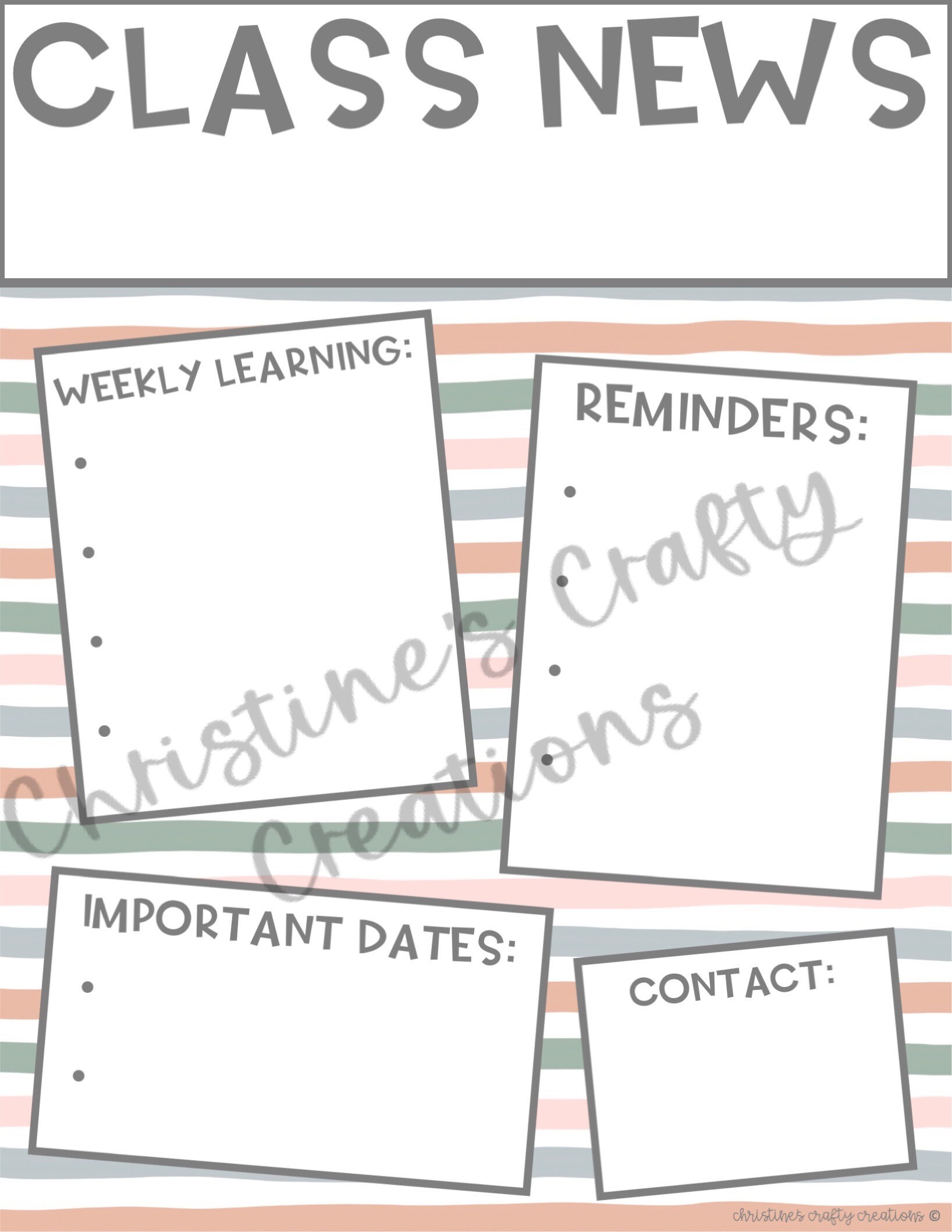 BOHO Editable Newsletters - Etsy