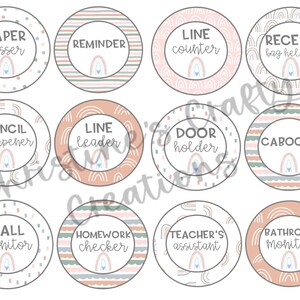 BOHO Classroom Jobs L Editable - Etsy
