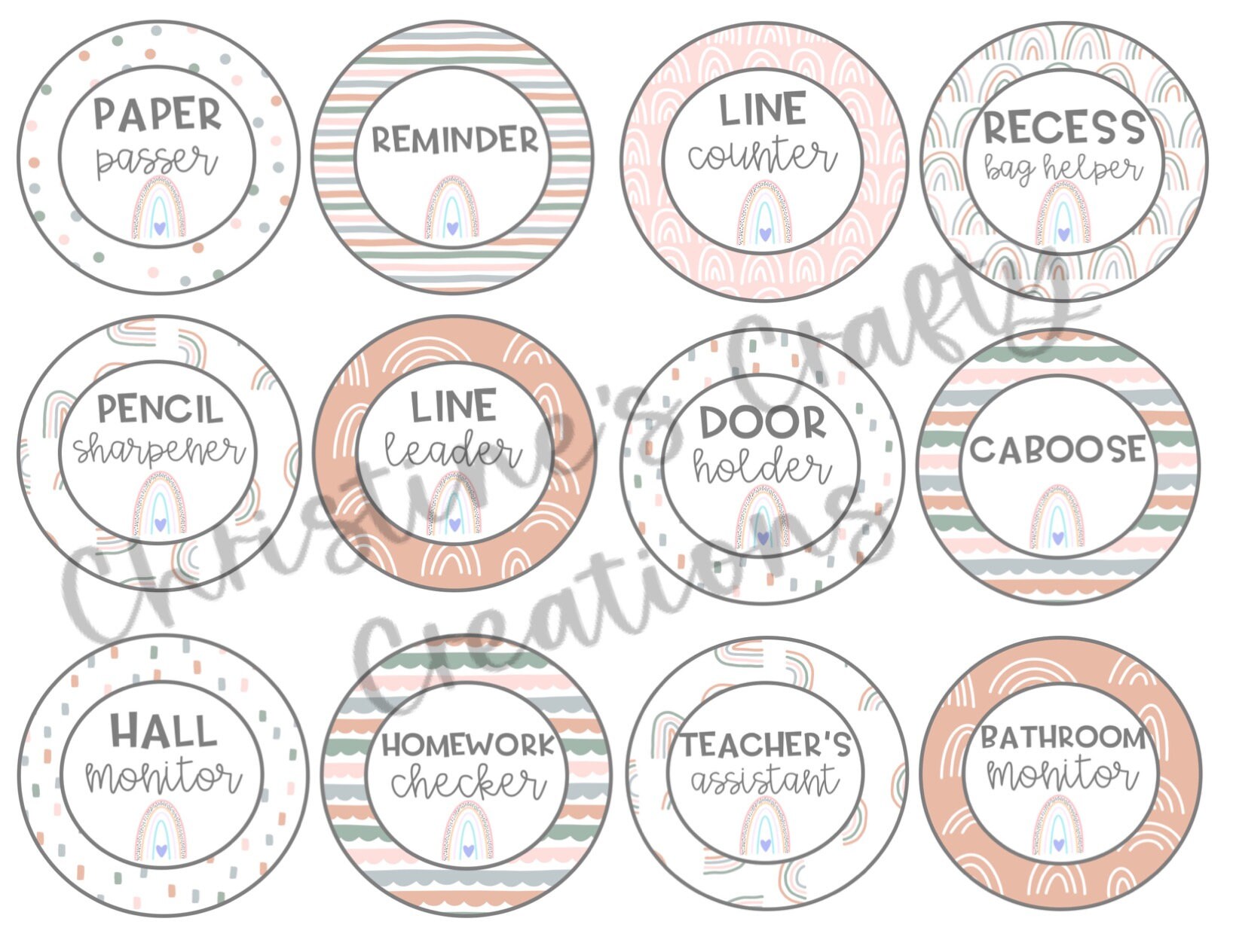 BOHO Classroom Jobs L Editable - Etsy