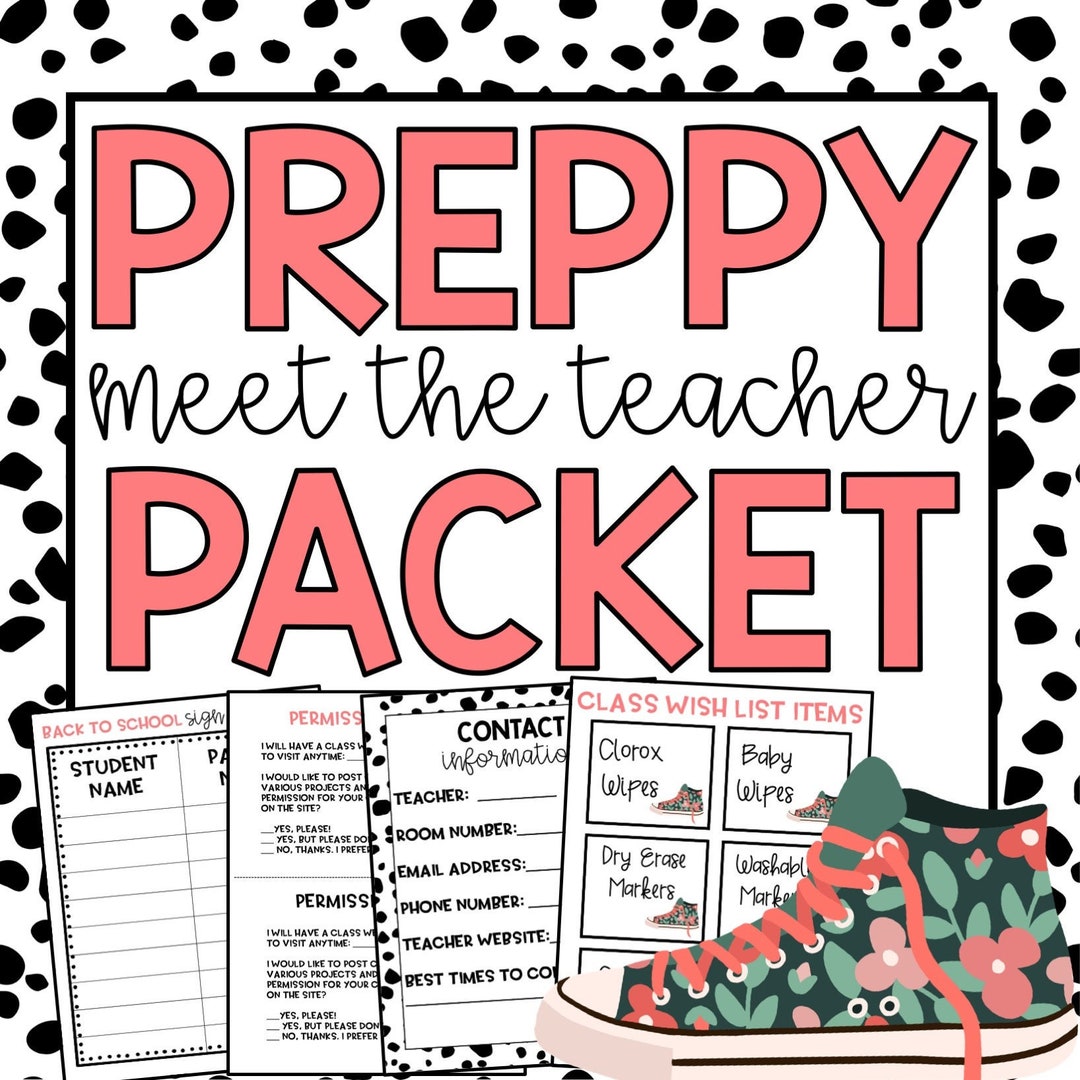 Preppy Dalmatian Meet the Teacher Packet L Editable Materials - Etsy