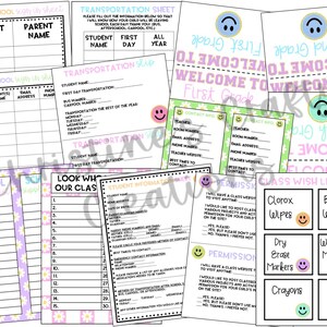 Retro Daisy Meet the Teacher Packet L Editable Materials - Etsy