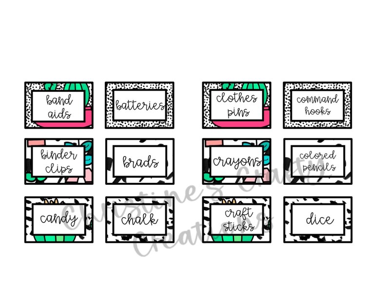 Cactus Teacher Toolbox Labels L Editable - Etsy
