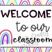 Bright Rainbow Boho Welcome Sign L Editable Door Name Labels L Bulletin ...