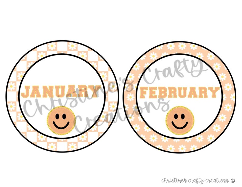 Retro Daisy Birthday Chart L Editable - Etsy