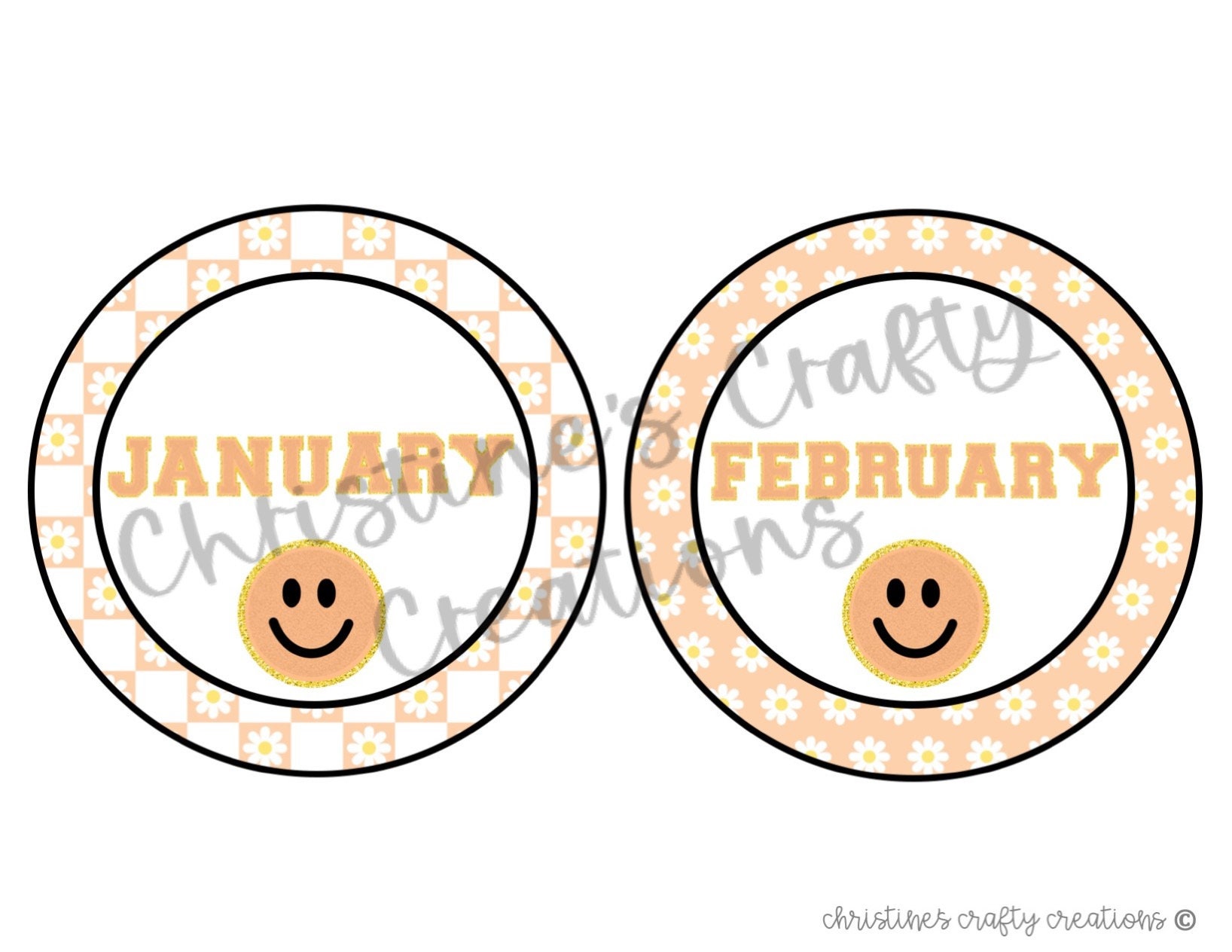 Retro Daisy Birthday Chart L Editable - Etsy