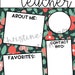 Preppy Dalmatian Meet the Teacher Page L Editable - Etsy
