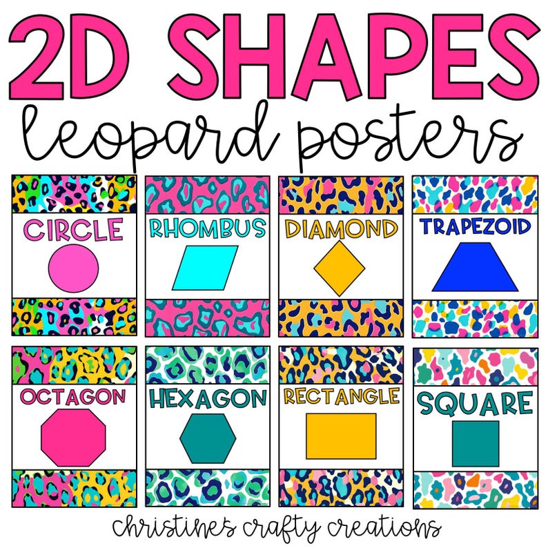 Rainbow Leopard 2D Shape Posters - Etsy