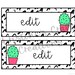 Cactus Name Tags L Editable - Etsy