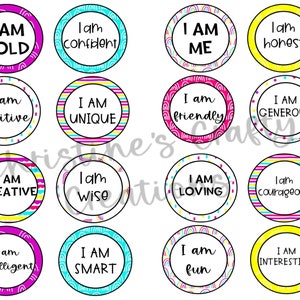 Bright Rainbow Boho Affirmation Circles L Affirmation Mirror - Etsy