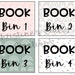 BOHO Book Bin Labels - Etsy