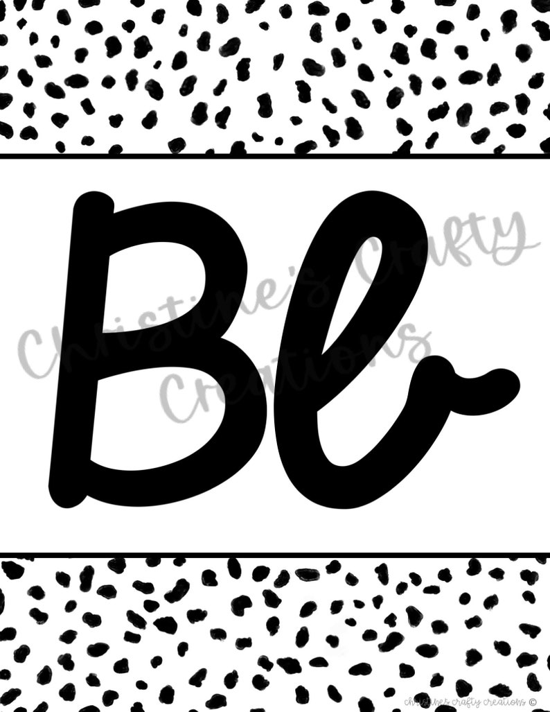 Groovy Leopard and Dalmatian Alphabet Posters - Etsy