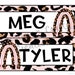 Leopard Name Tags L Editable - Etsy