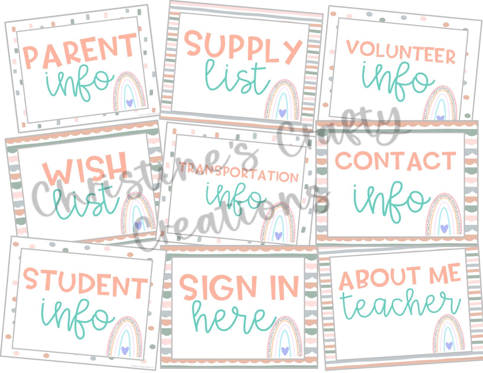 BOHO Meet the Teacher Night L Editable Forms and Materials - Etsy