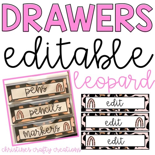 Leopard Supply Labels L Editable - Etsy