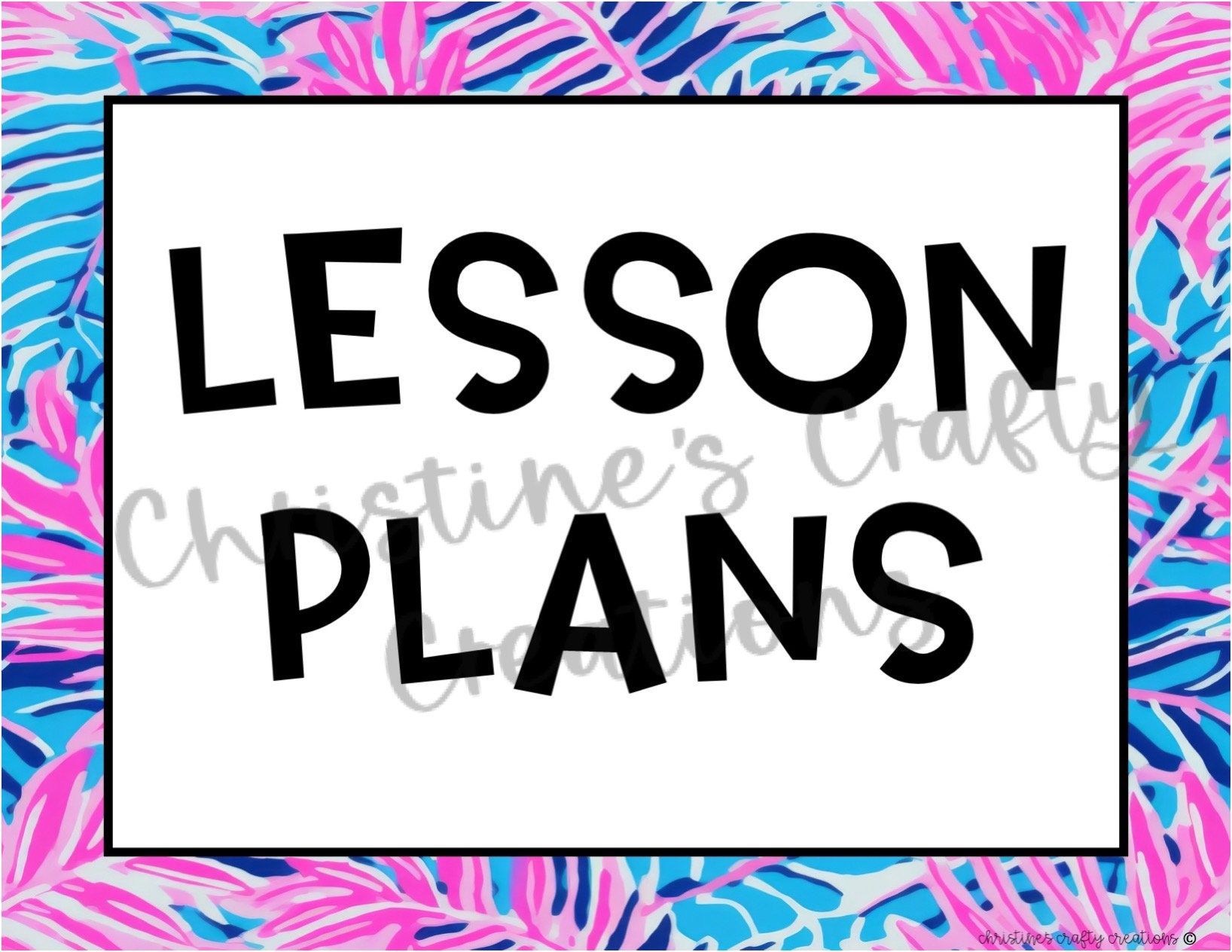 Preppy and Tropical Crate Labels and File Tabs L Editable - Etsy