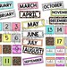 Groovy Leopard and Dalmatian Calendar Labels L Editable - Etsy