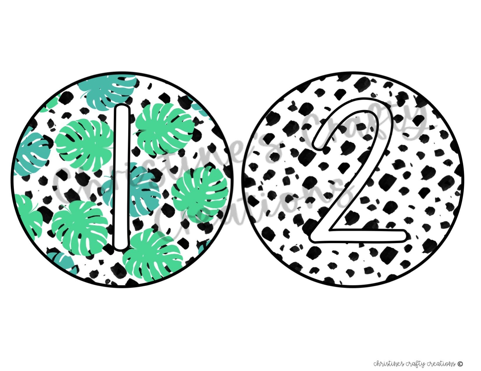 Tropical Leaves Cubby and Table Numbers - Etsy