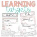 BOHO Learning Targets L Editable - Etsy